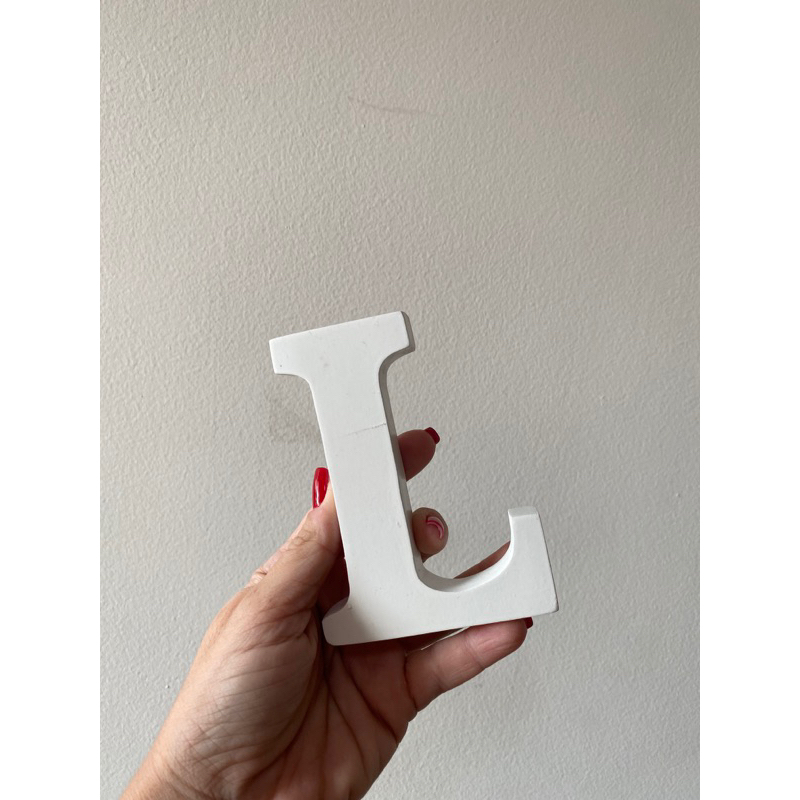 Letra Mdf L branco | Shopee Brasil