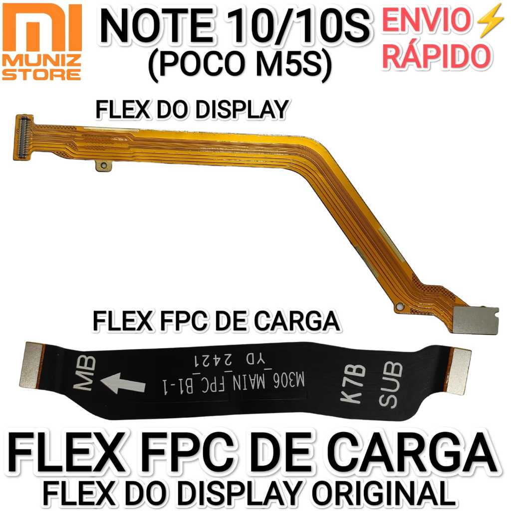 Flex Redmi Note 10 4G/10S/Poco M5S Flet FPC De Carga e do Display ...