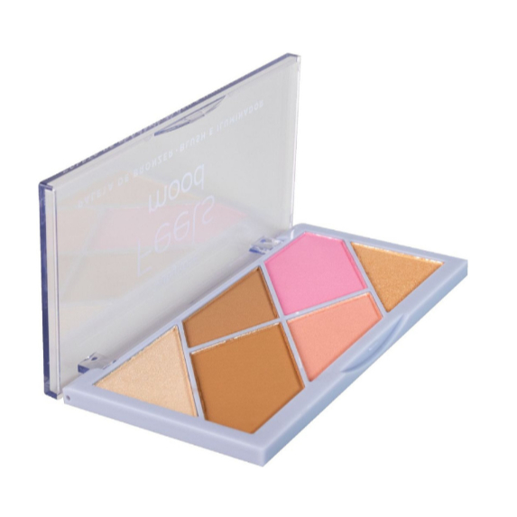 Paleta De Bronzer Blush e Iluminador Feels Mood - Ruby Rose | Shopee Brasil