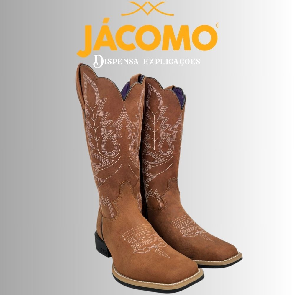 Bota Texana Feminina De Usar Com Calça Barra Larga Original Jácomo Bico ...