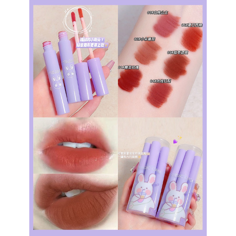 Kit 6 Batom Matte Efeito Aveludado Natural | Shopee Brasil