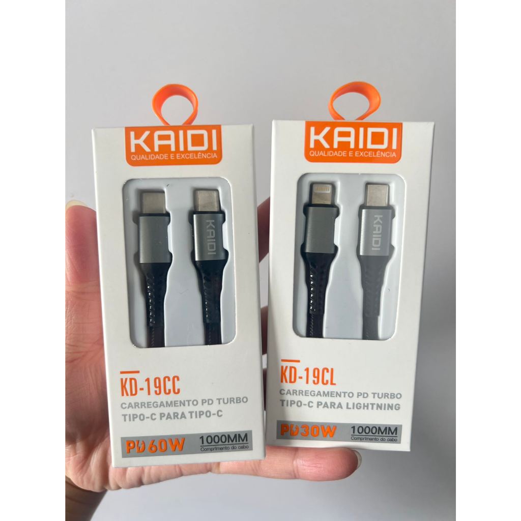 Cabo Carga E Dados Tipo C Para Tipo C / Lightning Turbo Kaidi Original ...