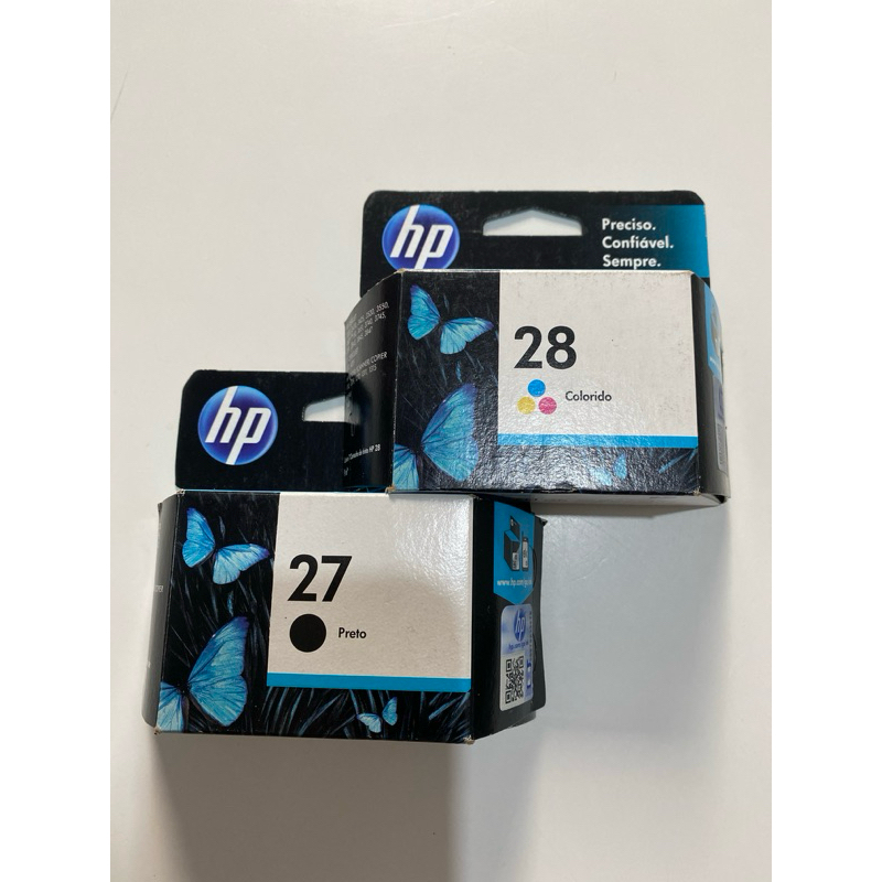 kit cartucho HP 27 e 28 C8727A C8728A original | Shopee Brasil