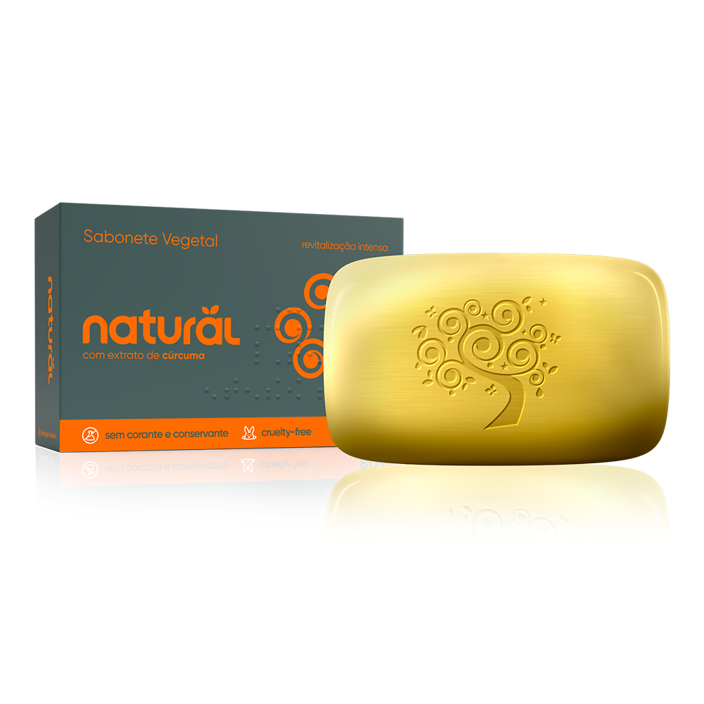 Sabonete de Cúrcuma em Barra Orgânico Natural Sabonete com Extrato de ...
