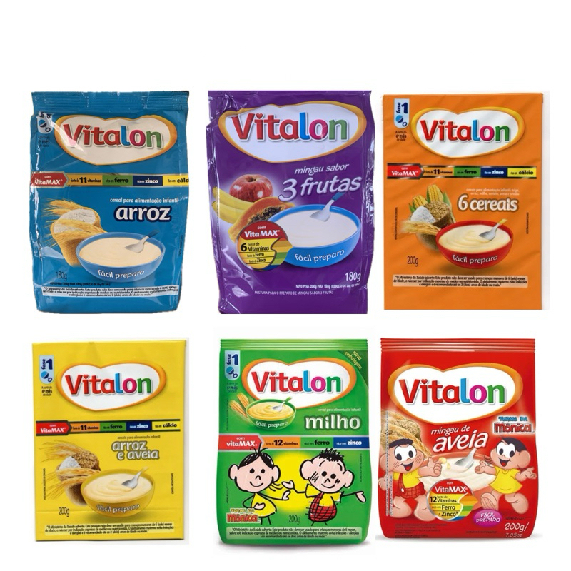 Kit de 24 Sachês Mingau Vitalon Infantil 180g | Shopee Brasil