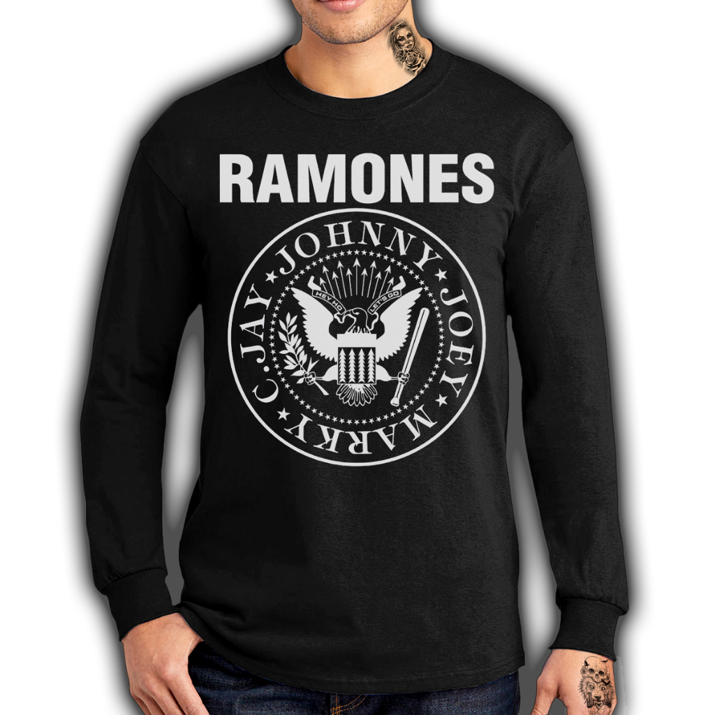Camiseta Manga Longa - Ramones - Logo | Shopee Brasil
