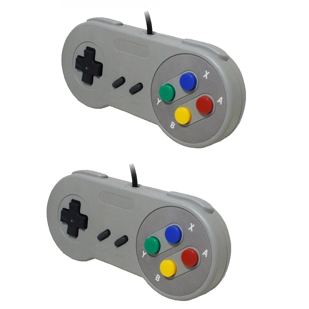 Kit 2 Controle Super Nintendo Snes Joystick Botões Coloridos | Shopee ...