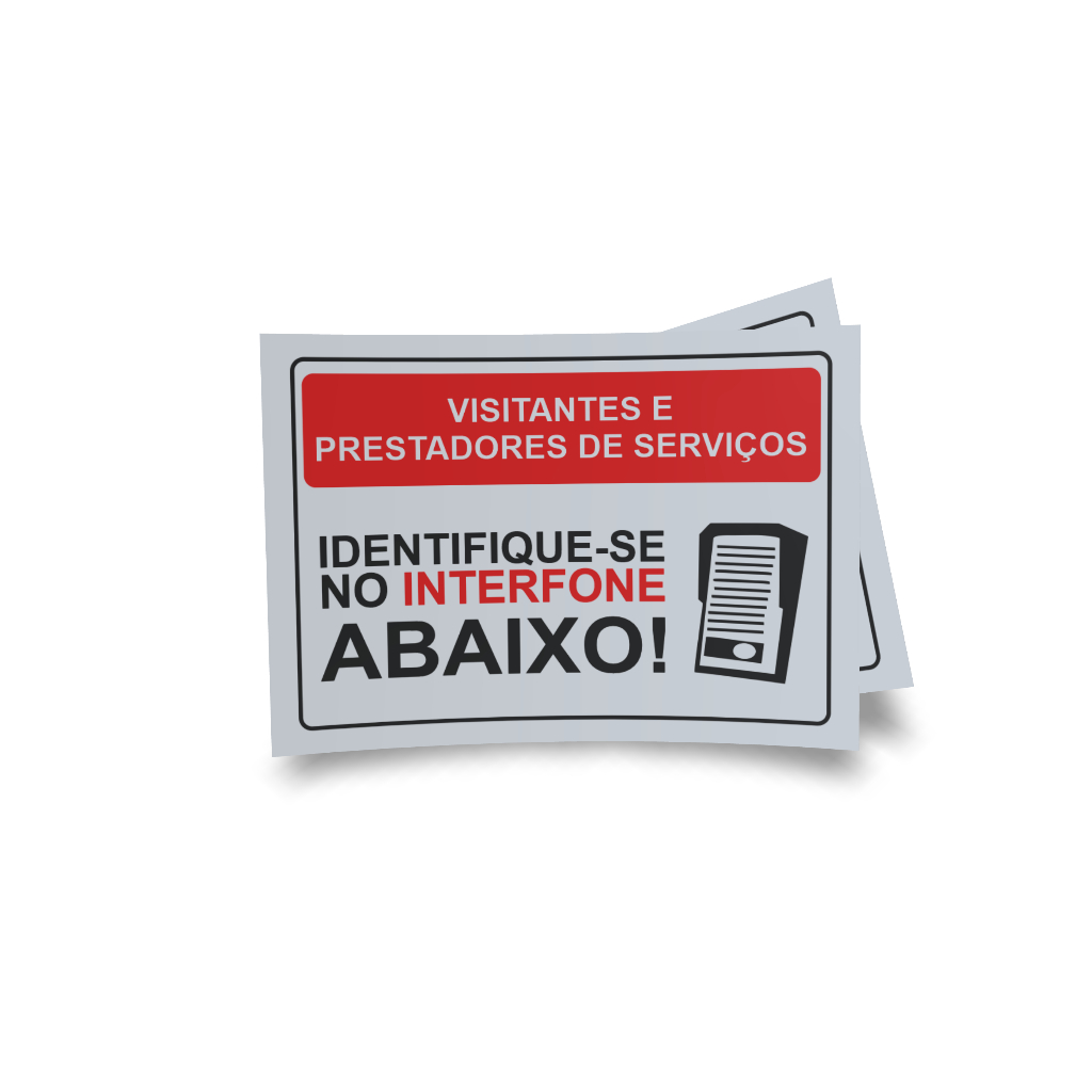 Placa de Sinalização PL(230) - Tema: Interfone e Identificação | Shopee ...