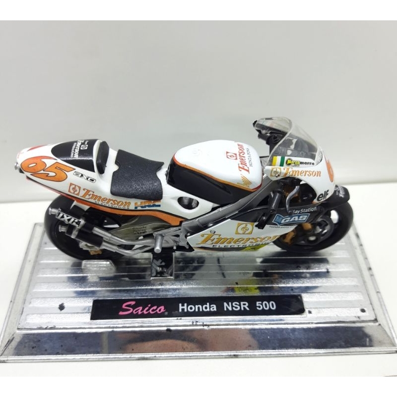 Miniatura Moto Honda NSR 500 Branca - Saico 1/18 (usada) | Shopee Brasil