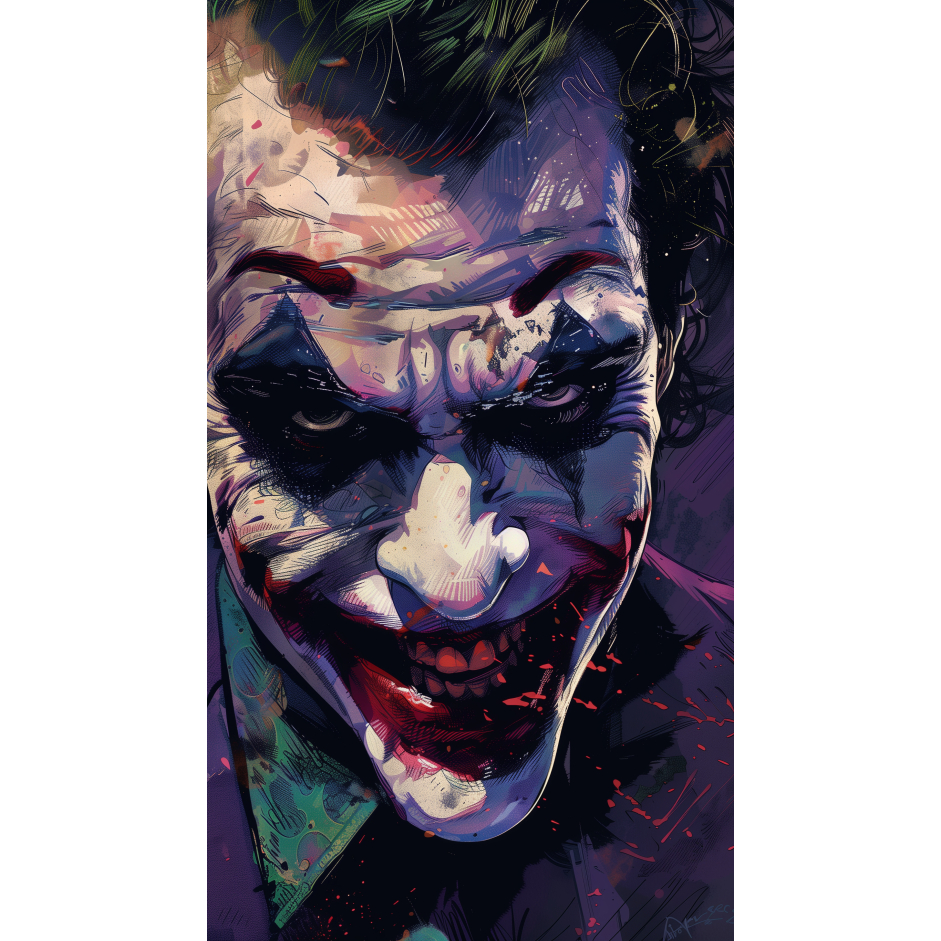 Adesivo Personalizada De Coluna Porta Carro Diversos Modelos Coringa ...