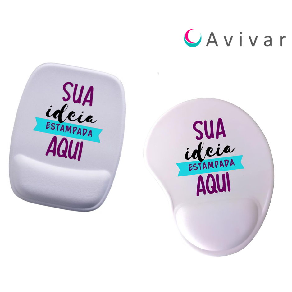 Mouse Pad Ergonomico Retangular Sua Estampa Aqui Personalizado Gota ou ...