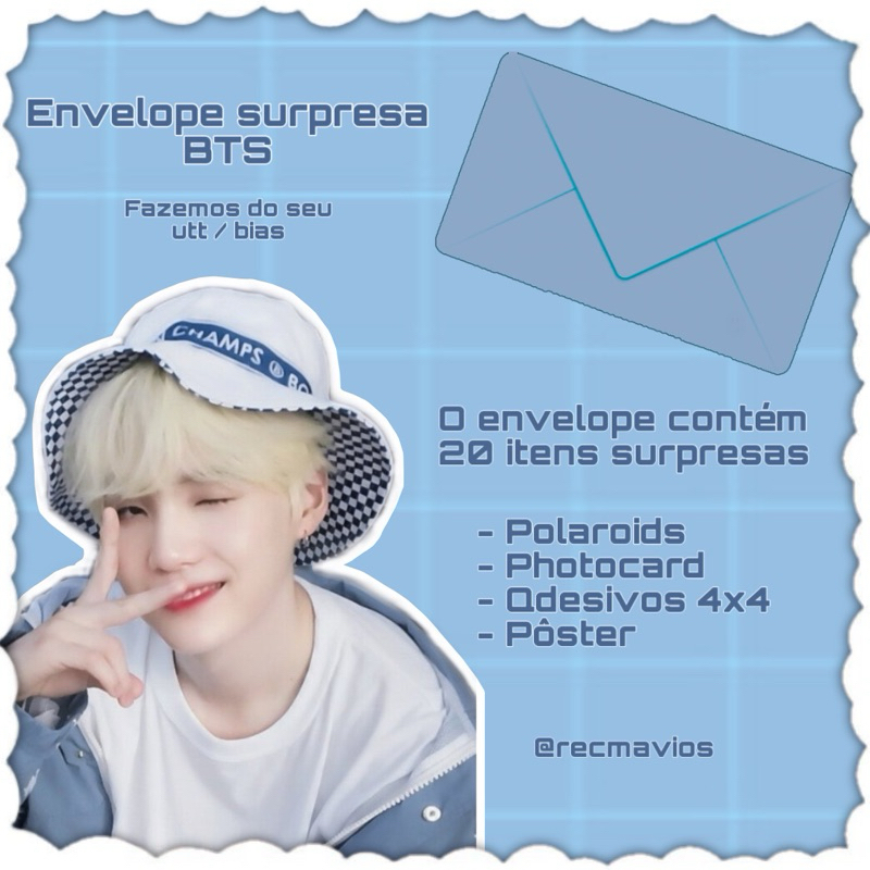 Envelope Surpresa BTS fanmade - Escolha seu UTT/Bias ou OT7 | Shopee Brasil