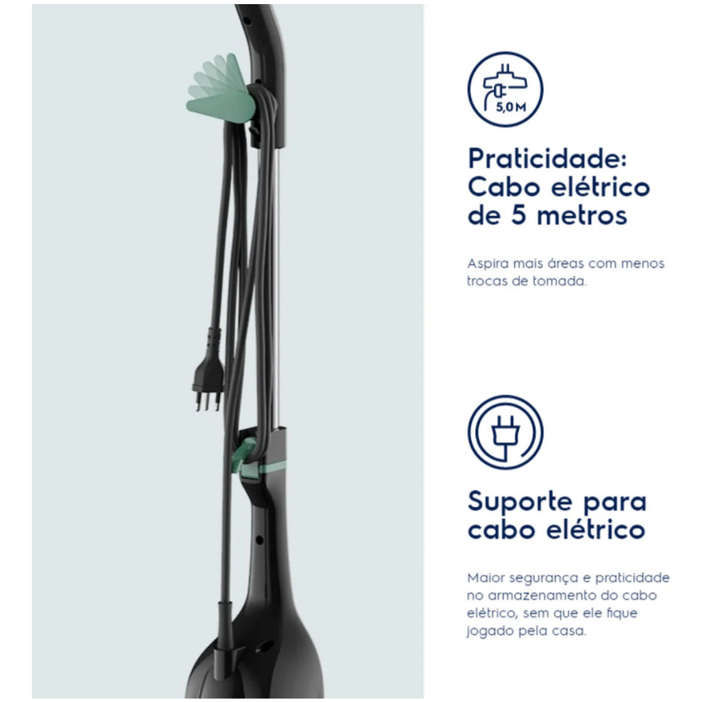 Aspirador de Pó Vertical Electrolux PowerSpeed STK12 Preto 220v ...
