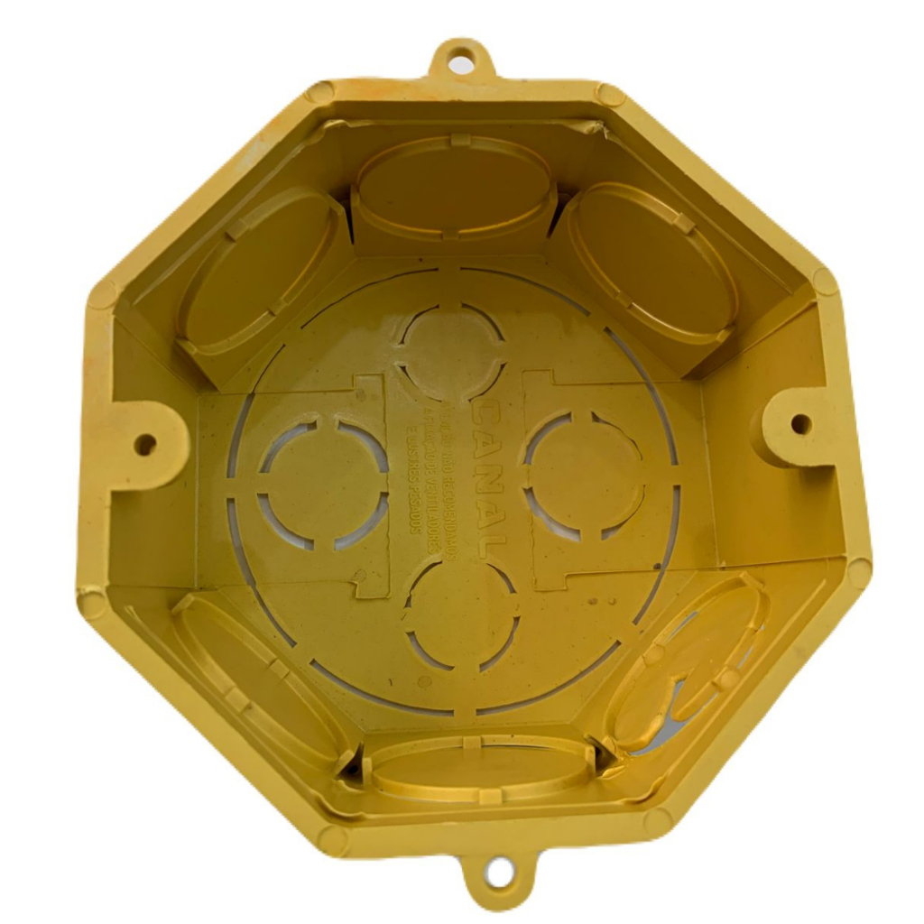 kit com 12 Caixinhas de luz pvc Para Laje Octogonal 4x4 embutir saida ...