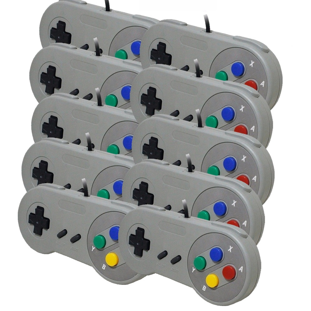 Kit 10 Controle Super Nintendo Snes Joystick Botões Coloridos | Shopee ...