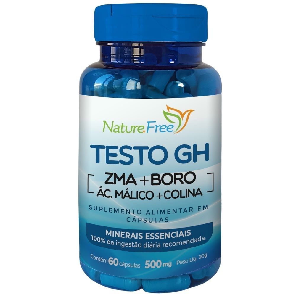 Testo Gh (Zma + Boro + Ác. Málico + Colina) 60 Cápsulas 500mg em ...