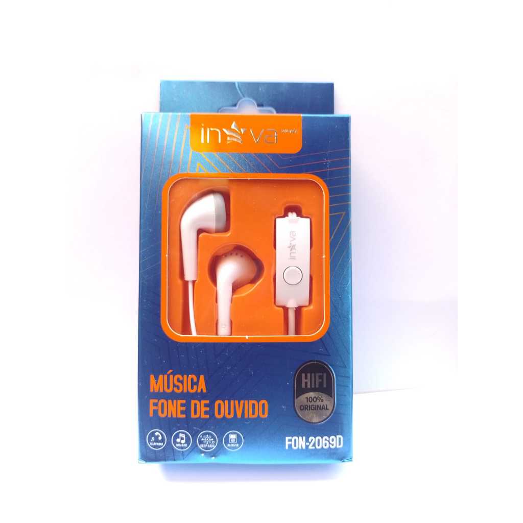 Fone de Ouvido P2 Com Microfone Inova FON-2069 | Shopee Brasil