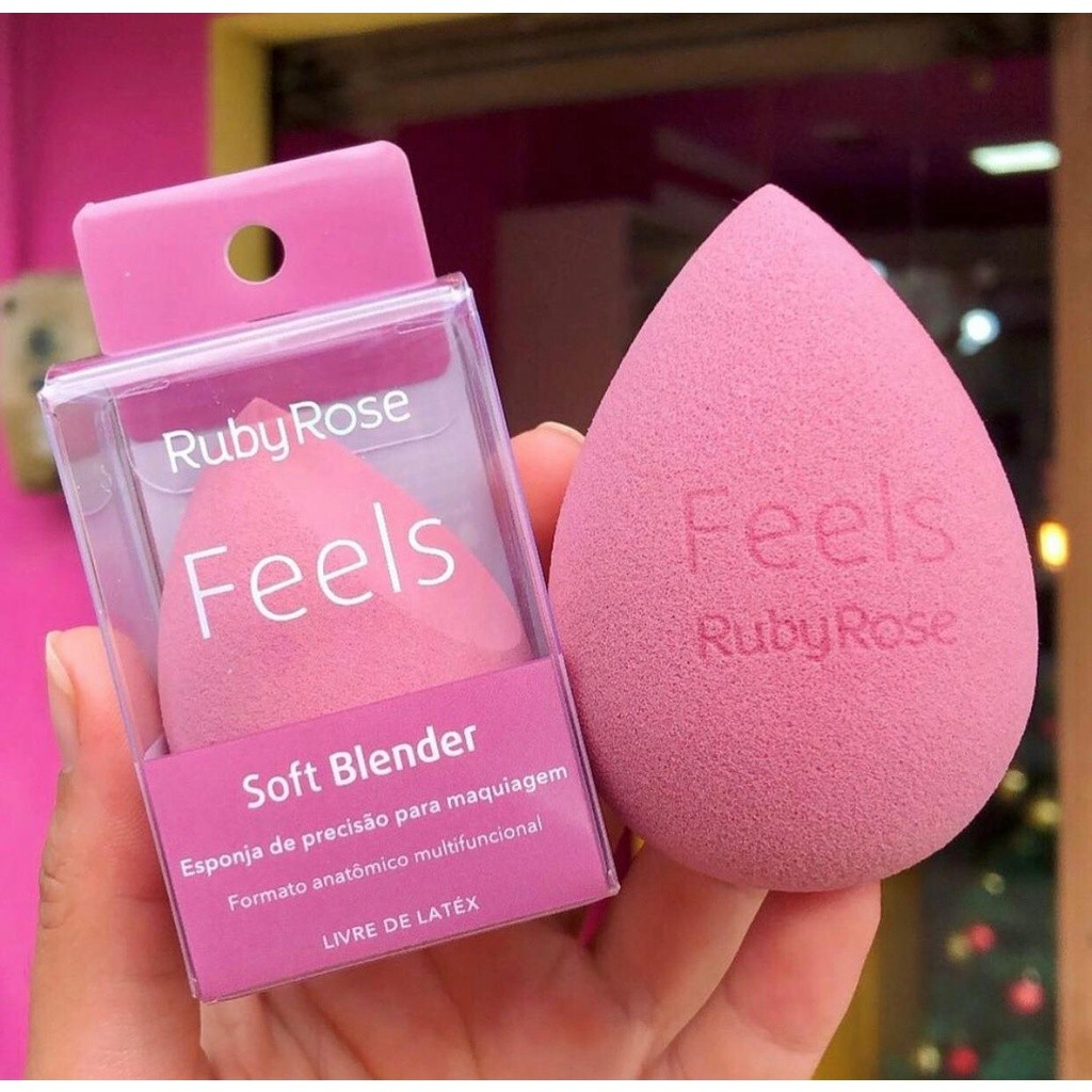 Esponja Soft Blender Feels Ruby Rose | Shopee Brasil