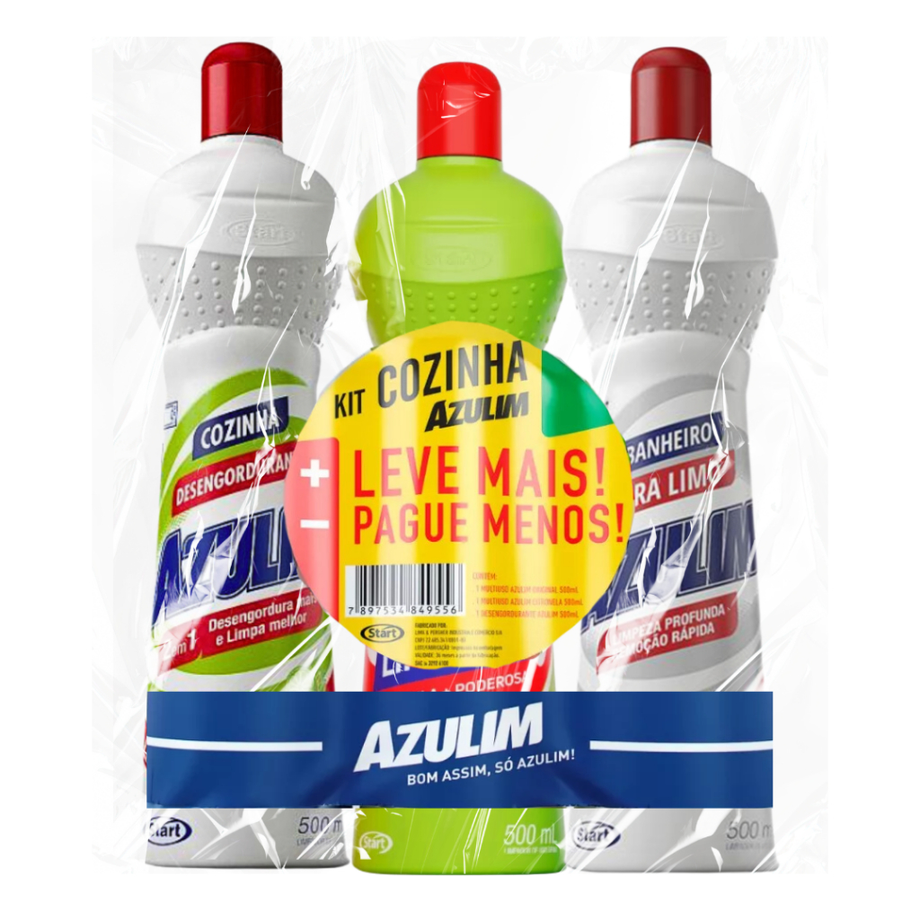 Kit Desengordurante Limão + Multiuso Limão + Tira Limo Squeeze 500ml ...