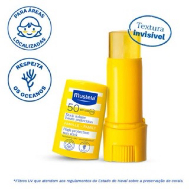 Protetor Solar Mustela Stick FPS 50 Alta Proteção 9ml | Shopee Brasil