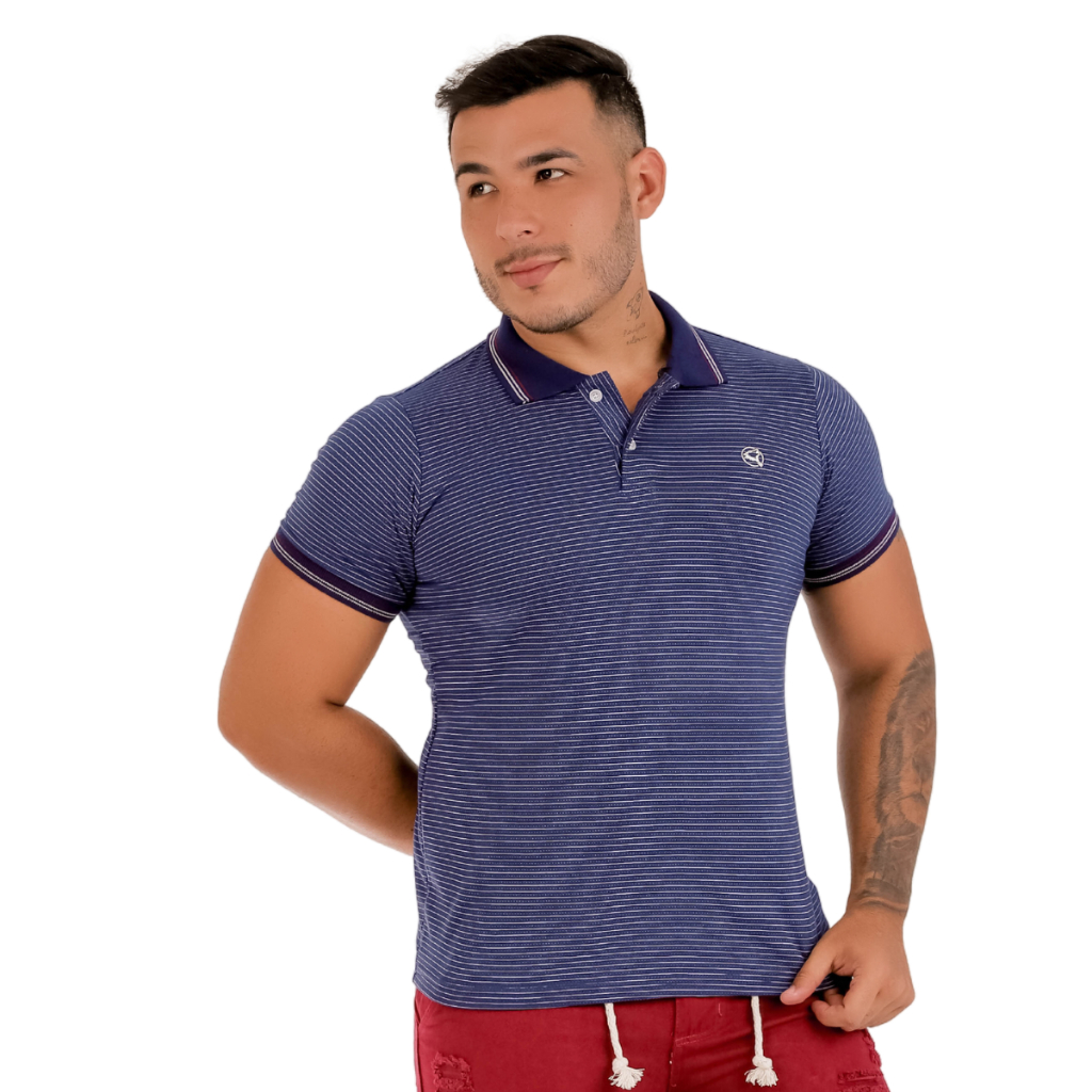 CAMISA POLO MASCULINA AZUL | Shopee Brasil