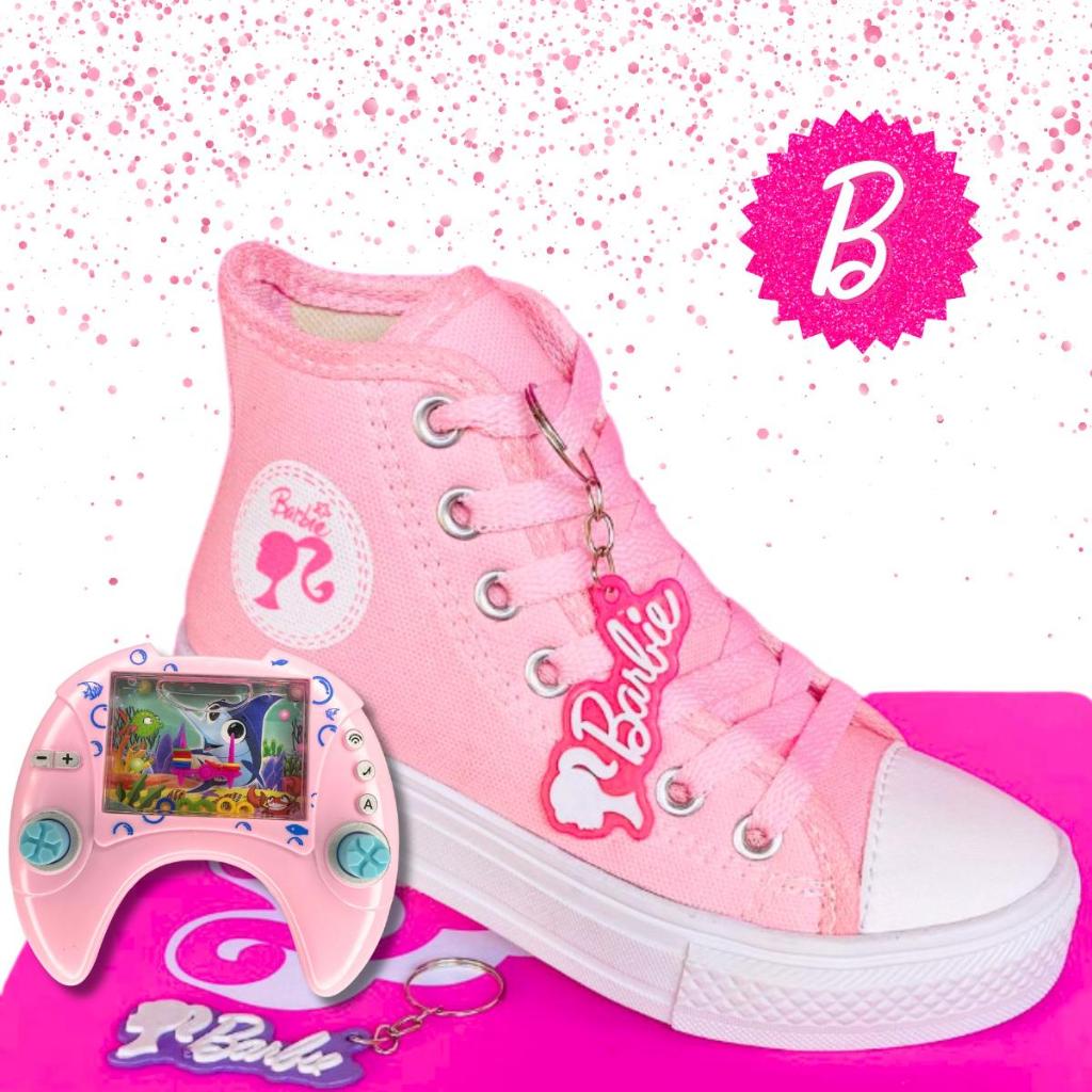 Tênis Infantil Da Barbie Girl Menina Rosa 26 ao 33 Criança Muito ...