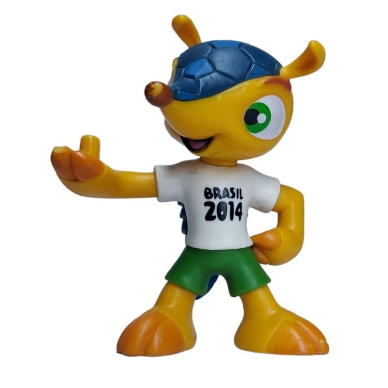 Boneco mascote Fuleco Copa 2014 6 cm | Shopee Brasil