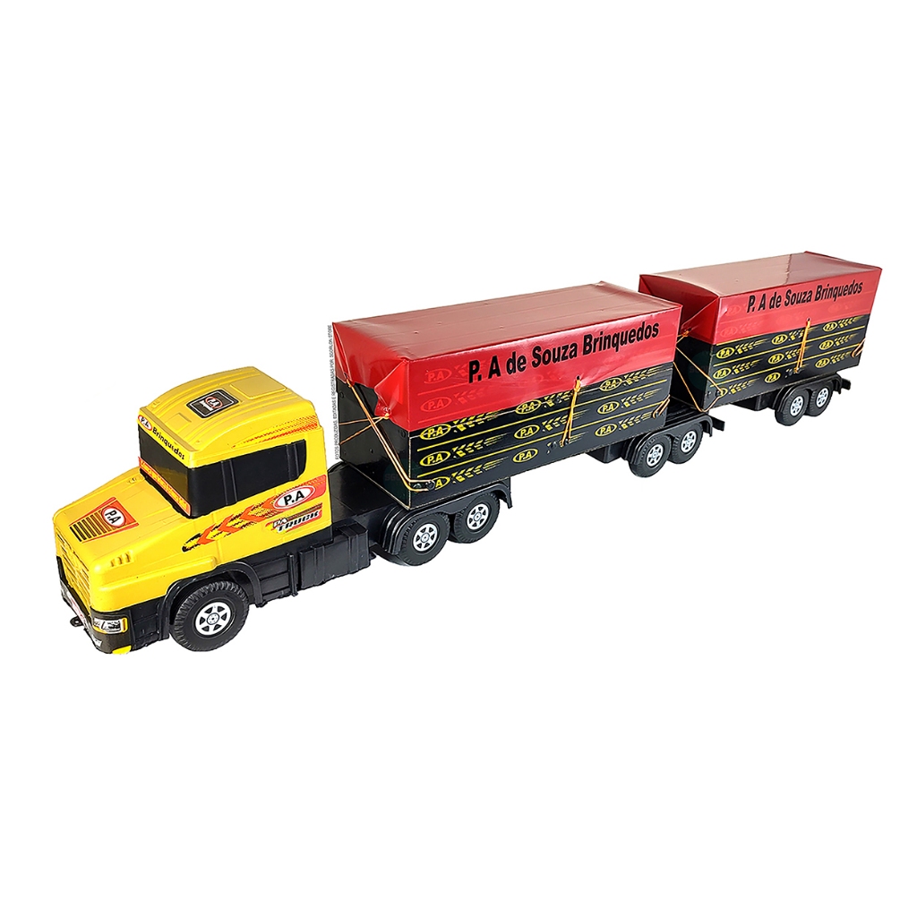 Caminhão Bitrem Graneleiro C/ Lona Brinquedo Gigante 1,30m | Shopee Brasil