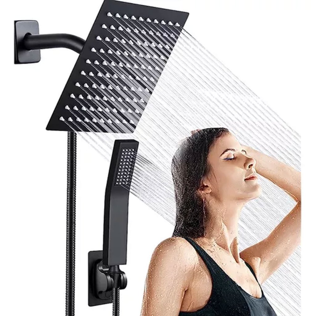 Chuveiro Moderno com Ducha Inox Quadrado Pressurizado Filtragem Iônica ...