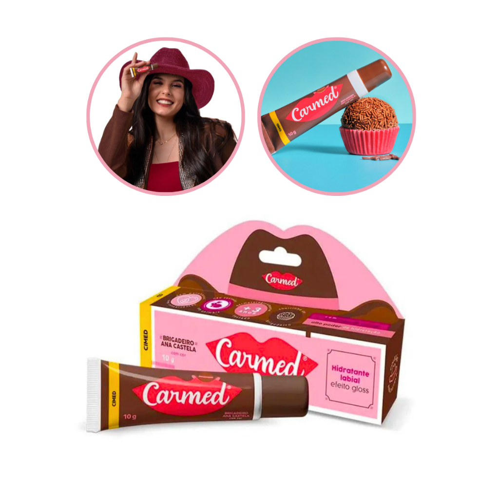 Carmed Ana Castela Hidratante Labial Sabor Brigadeiro 10g | Shopee Brasil