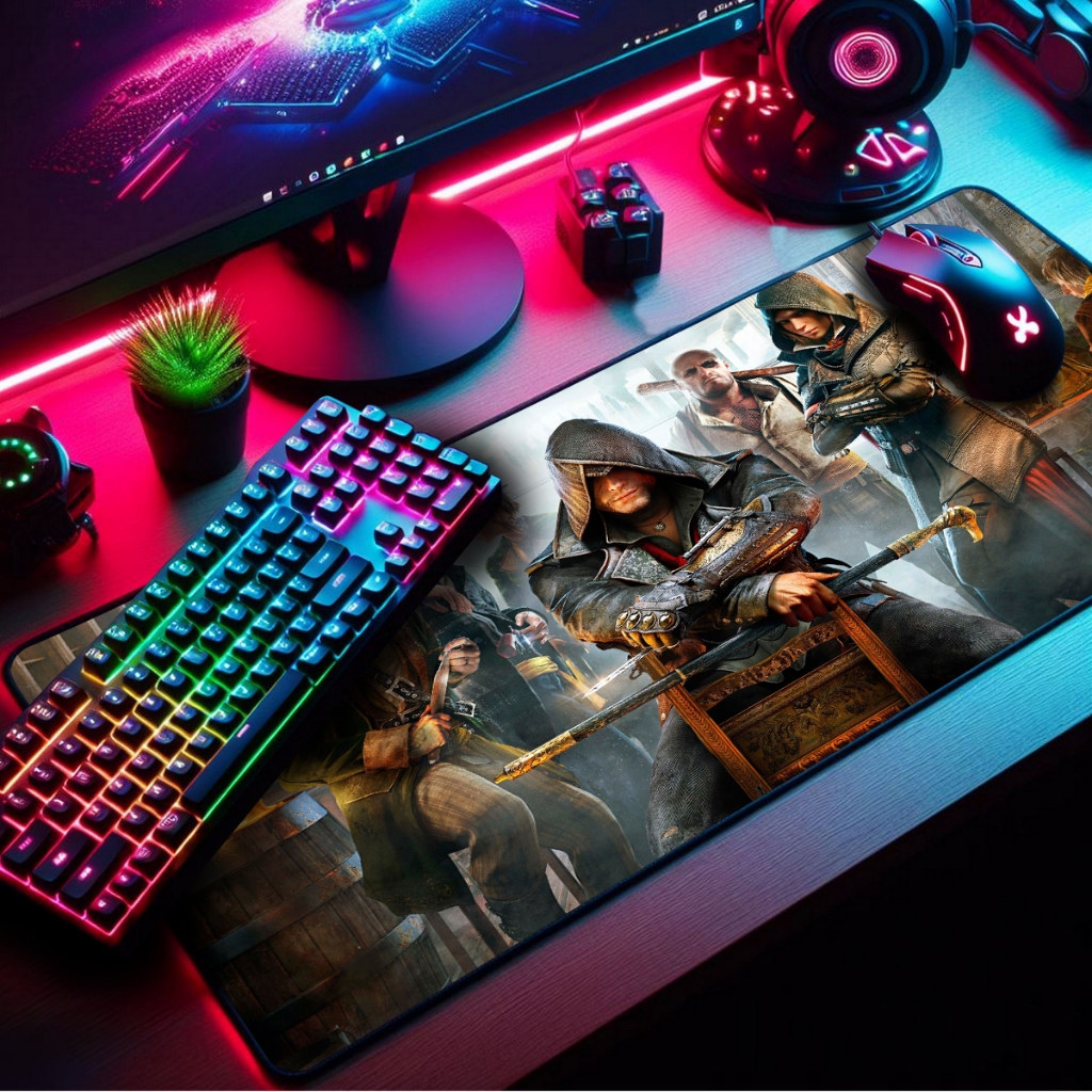 Mouse Pad Gamer Premium 65x32cm Borda Costurada Diversas Estampas RPG ...