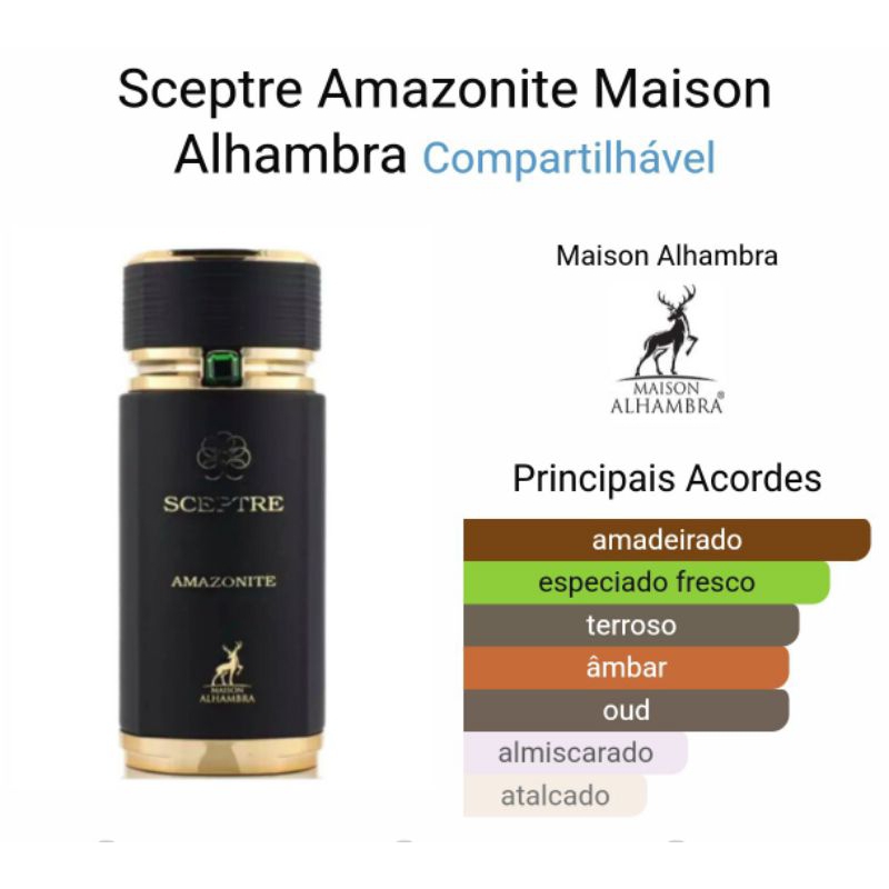 SCEPTRE AMAZONITE EAU DE PARFUM Maison Alhambra -100ML-envio imediato | Shopee Brasil