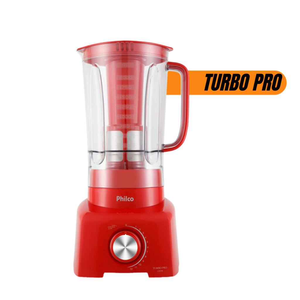 Liquidificador Philco PH900 Turbo Pro 1200W 3L Vermelho | Shopee Brasil