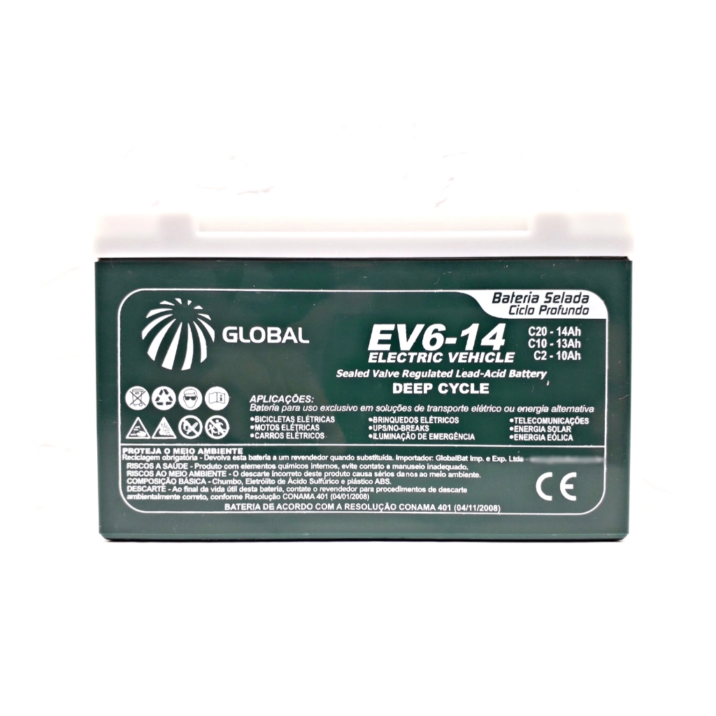 Bateria Lc-r0612p (6v,12ah/20hr) - Selada - 6v 12ah - Ev6-14 | Shopee ...