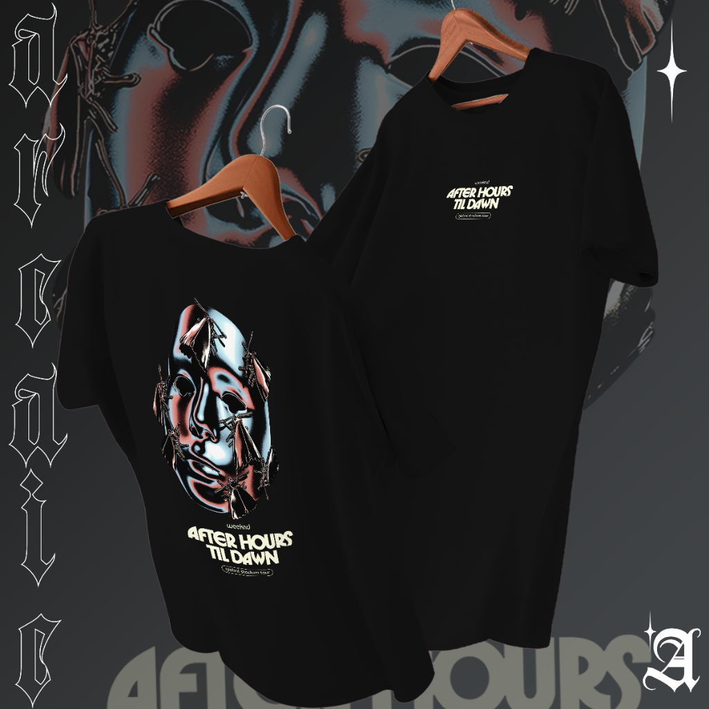 Camiseta Basica Algodao After Hours Til Dawn The Weeknd Graphic World Tour Unissex | Shopee Brasil
