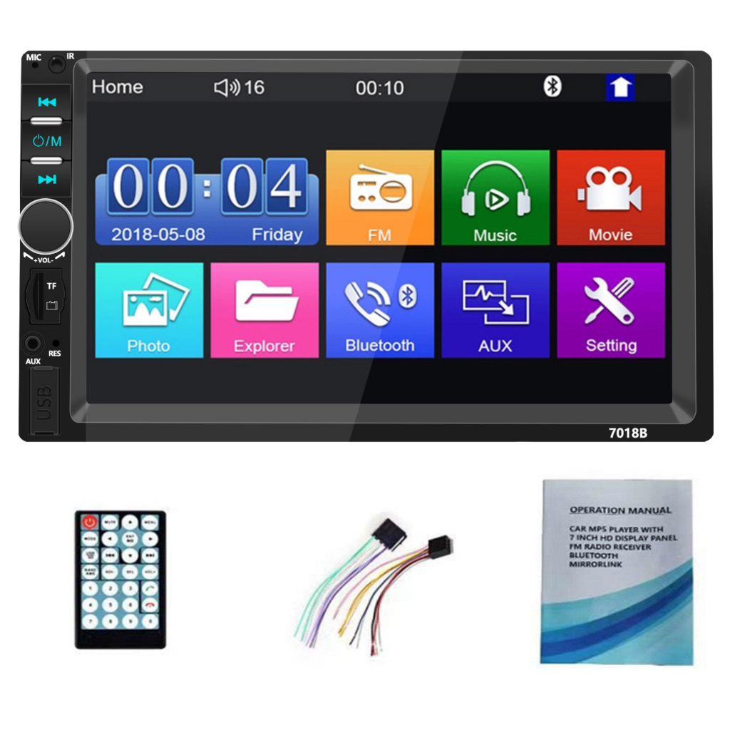 Central Multimídia MP5 Automotiva 7 Polegadas USB/AUX/TF Com Mirrorlink ...