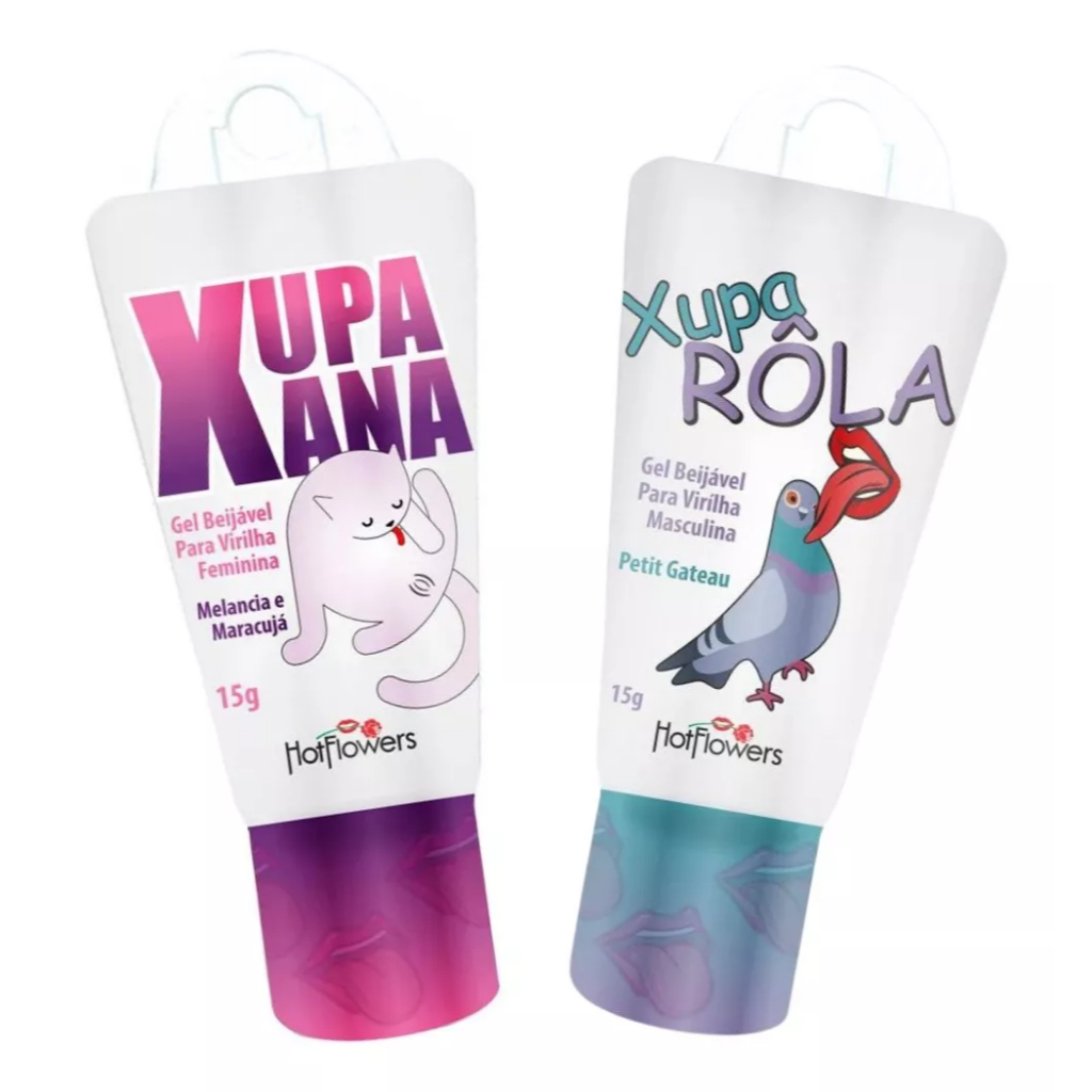 Kit Gel Oral Beijável Xupa Rola + Xupa Xana HotFlowers 15g | Shopee Brasil