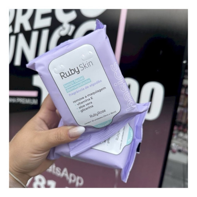 Lenço Demaquilante Ruby Skin Basics Ruby Rose | Shopee Brasil