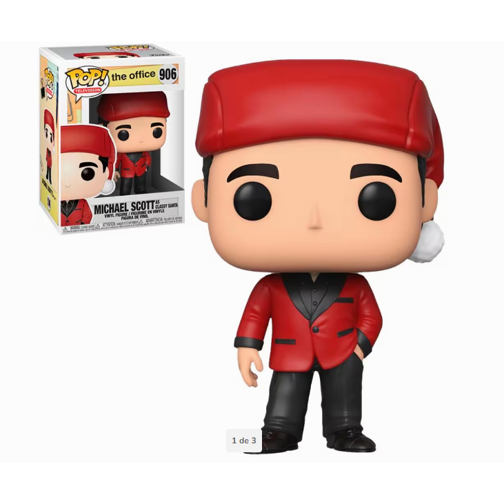 FUNKO POP THE OFFICE MICHAEL SCOTT CLASSIC SANTA 906 NOVO ORIGINAL ...