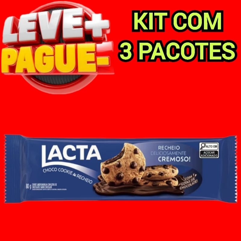 BISCOITO COOKIE LACTA RECHEADO 80g | Shopee Brasil