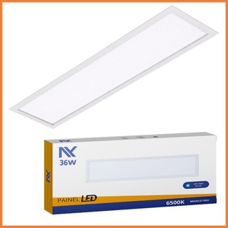 Painel Led 36W Retangular 154x1243mm Embutir Branco Frio Quente Neutro ...