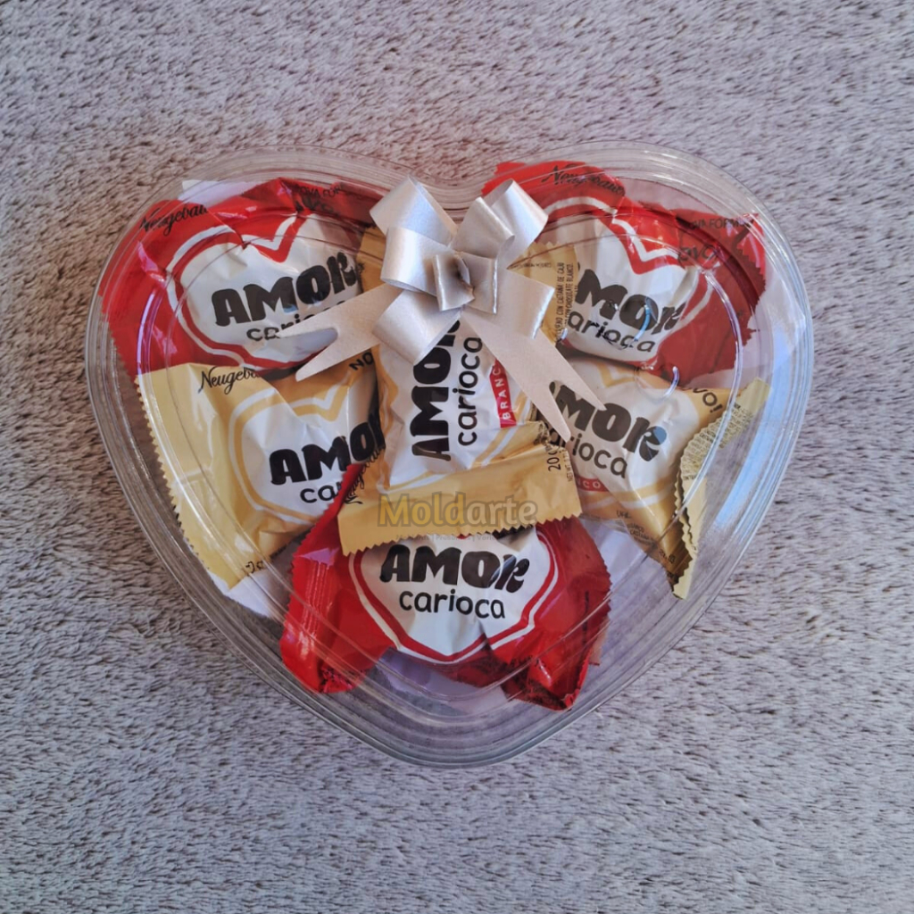 Coração com 6 Bombons Chocolate Amor Carioca p/ Presente/mimo/dia dos ...
