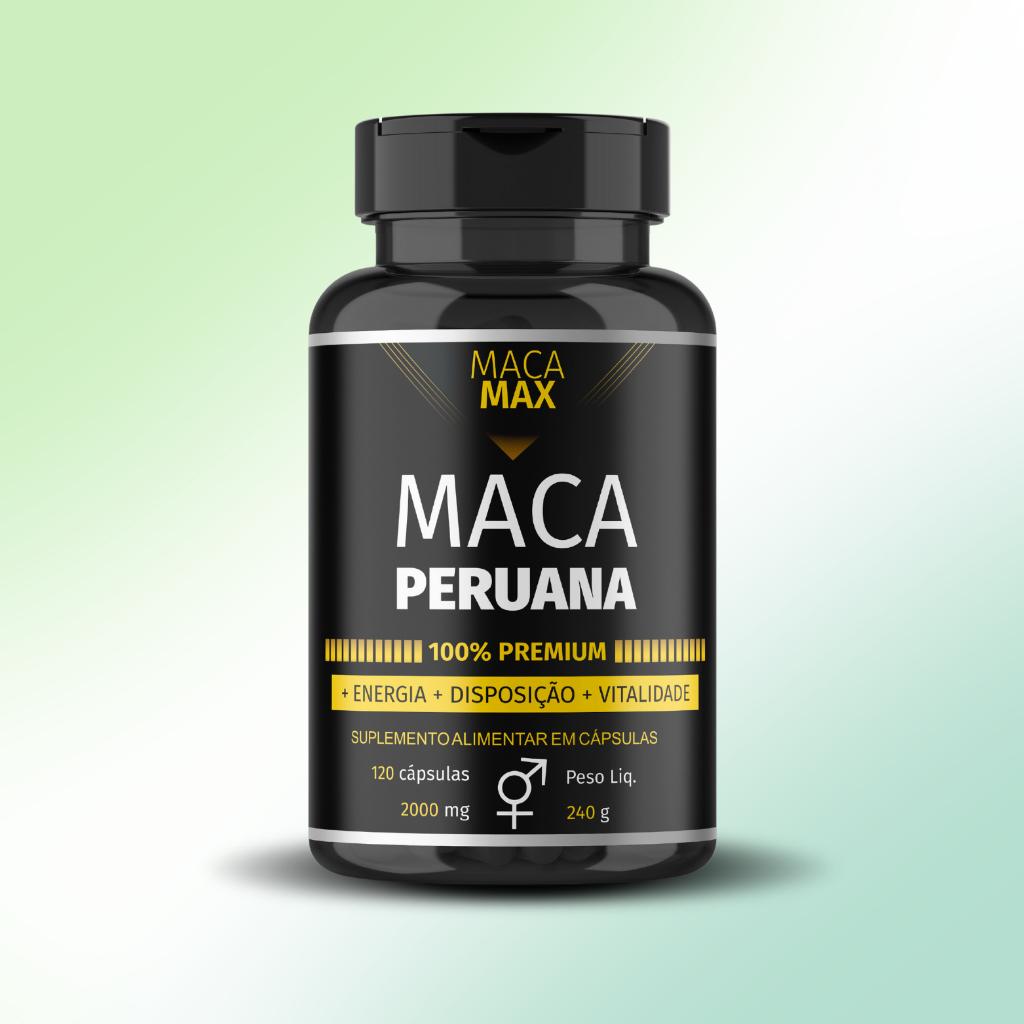 Maca Peruana Maca Max 2000mg 120 Cápsulas 100% Premium | Shopee Brasil