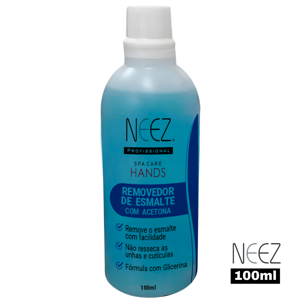 Acetona 100ml Neez Não resseca as unhas e cutículas | Shopee Brasil