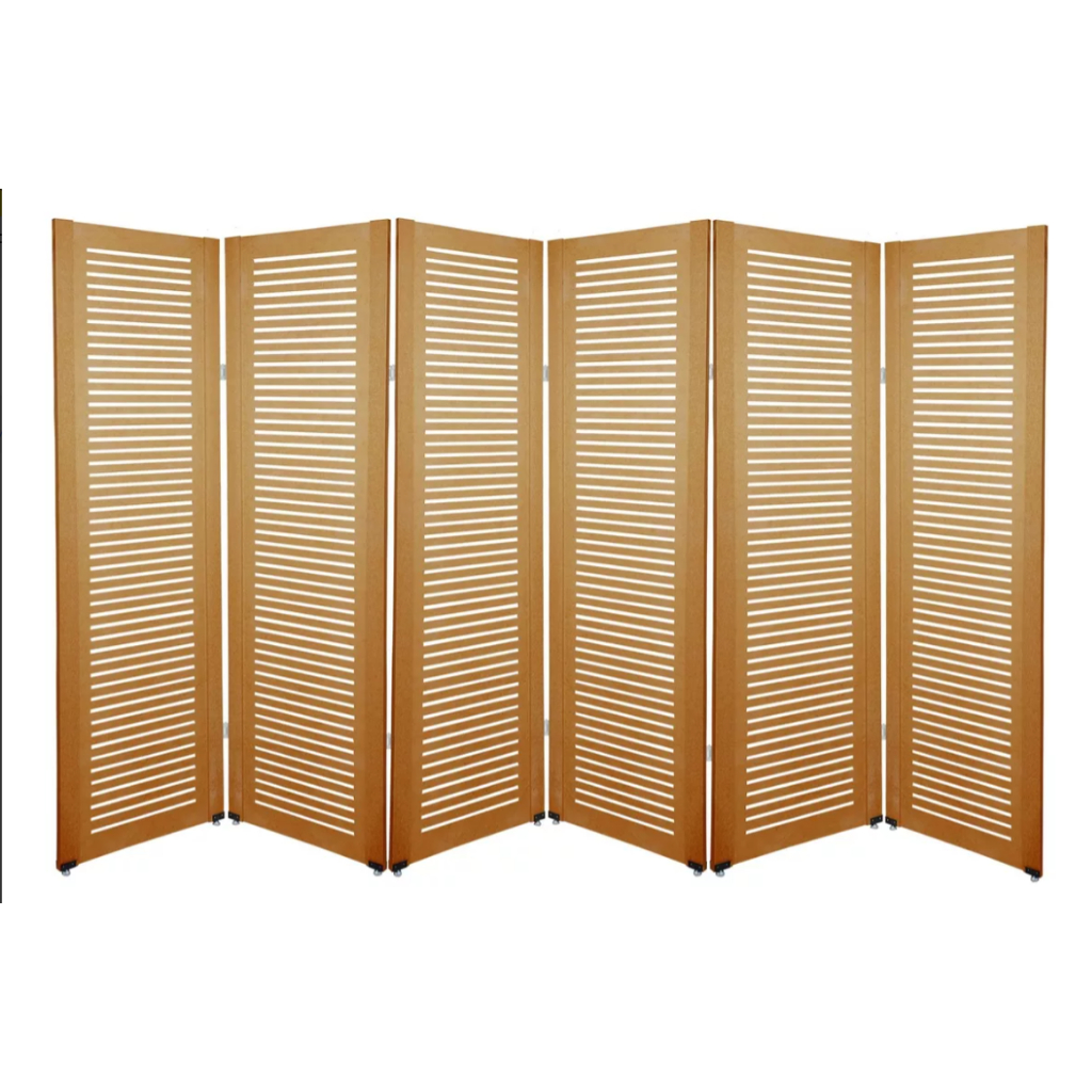 BIOMBO DIVISOR MADEIRA MDF BIPARTIDO 6 FOLHAS 1.80 X 3,00 COM PEZINHOS ...