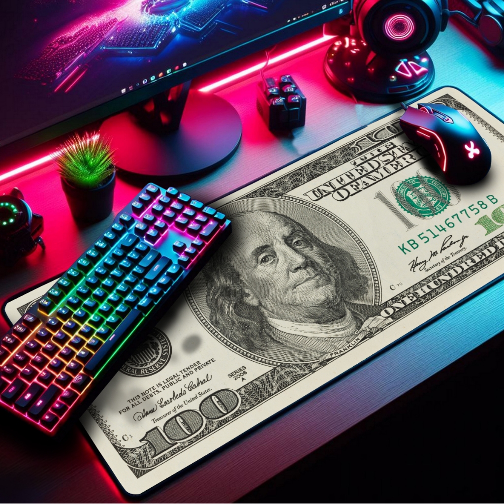 Mouse Pad Gamer Premium 70x35cm Borda Costurada Diversas Estampas Black ...