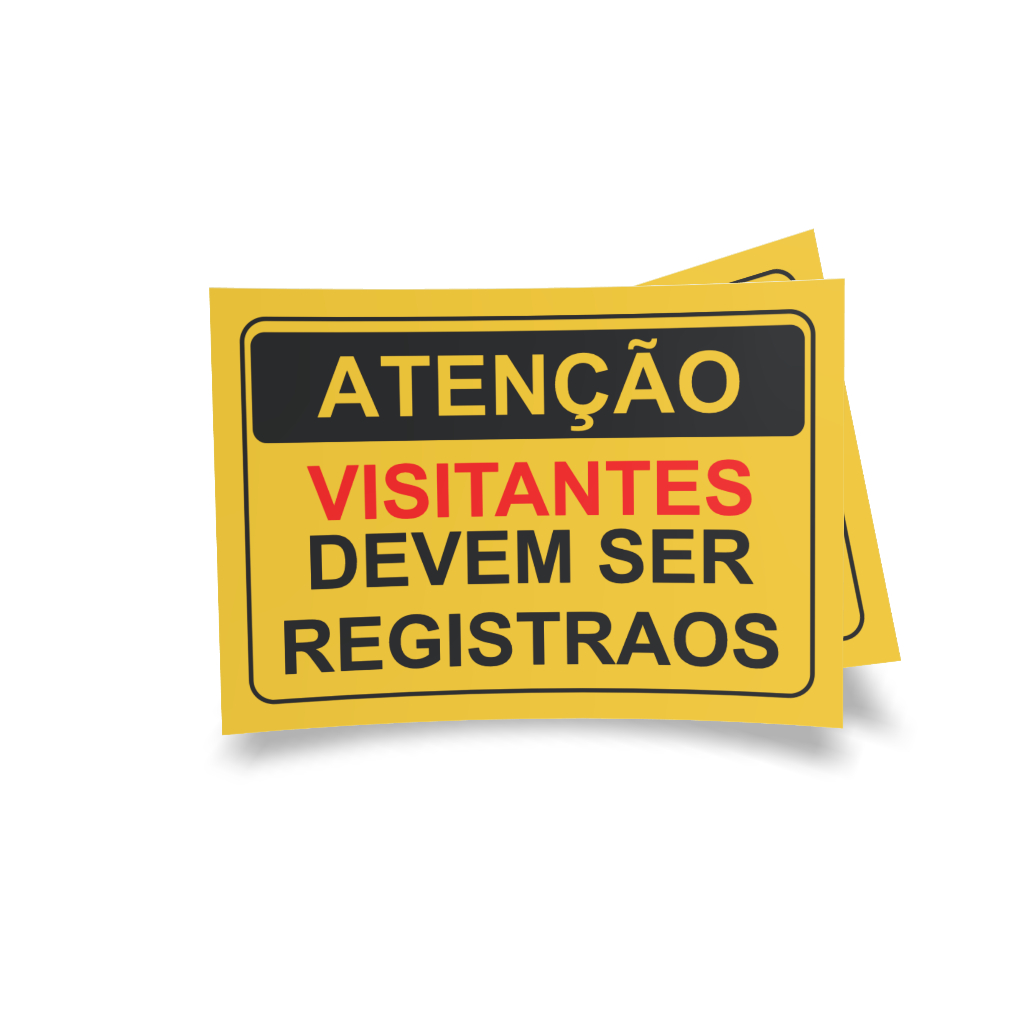 Kit Placas sinalização EM PVC PlP(494) - Tema: Visitante | Shopee Brasil