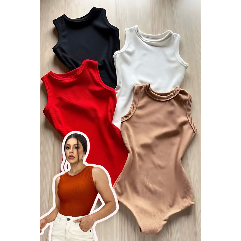 Body Feminino Regata Anarruga Bores Cavado Boris Zara Canelado Bory ...