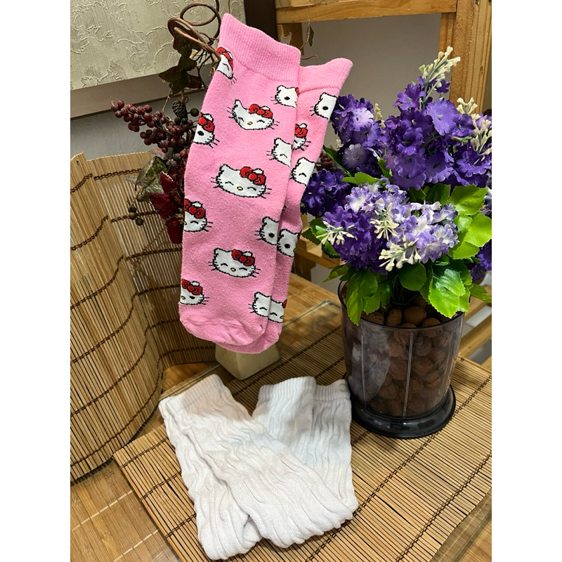 kit academia meia hello kitty e polaina branca brecho | Shopee Brasil