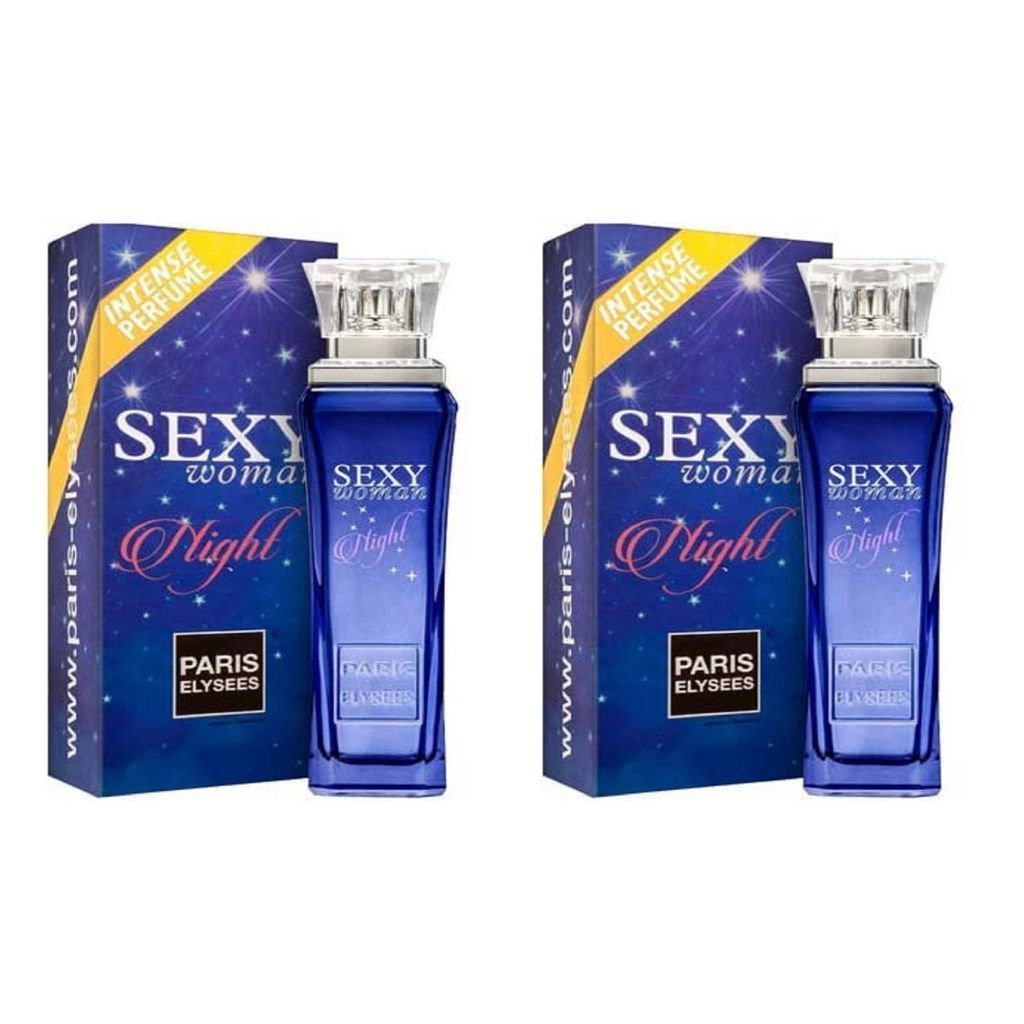 Kit C/ 2 Perfume Sexy woman Night Paris Elysees 100 ml | Shopee Brasil